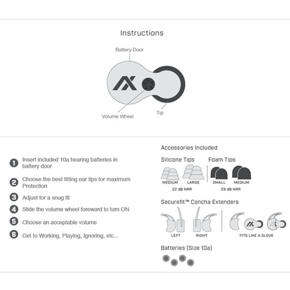 SportEar Axil - Ghost Stryke Digital 2 - Høreværn