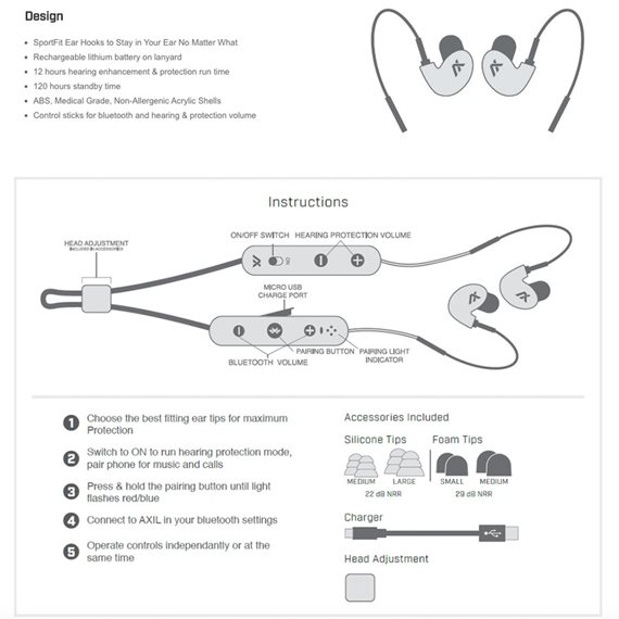 SportEar AXIL - Ghost Stryke Extreme - Elektronisk Høreværn